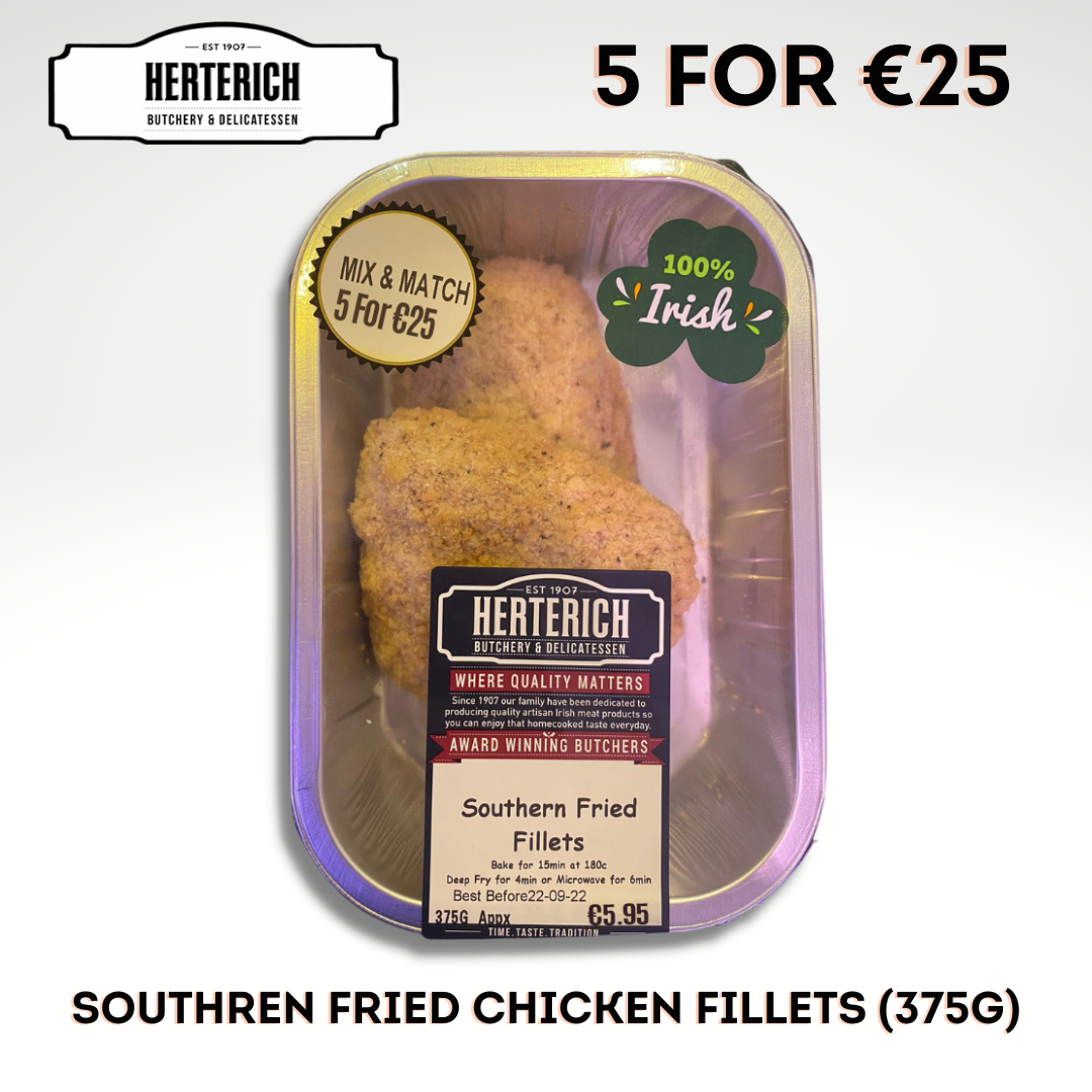 Southern Fried Chicken Fillets 375g | 100% Irish | Herterich Butcher's ...