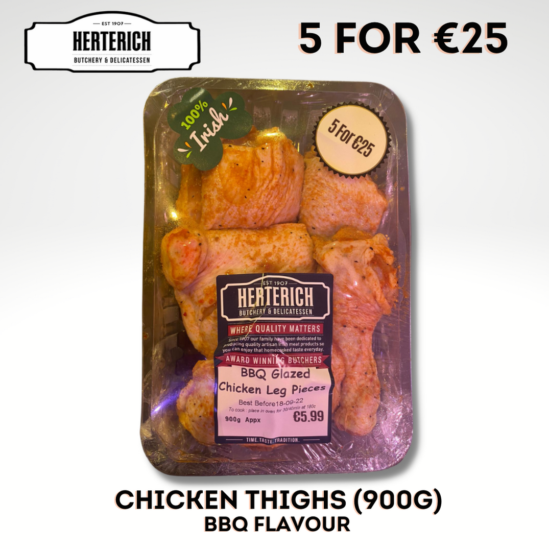 BBQ Chicken Thighs (900g) | Herterich Irish Artisan Meats– Herterich Artisan Meats